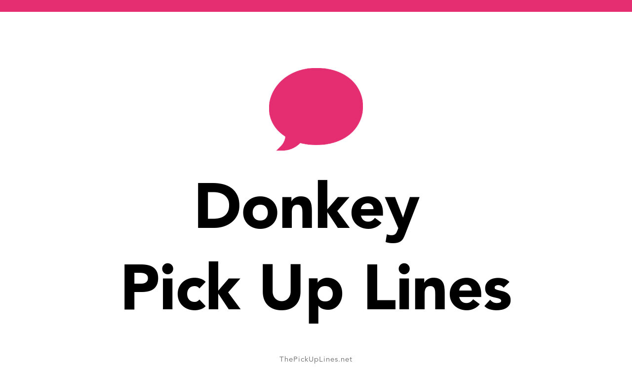 20+ Donkey Pick Up Lines And Rizz